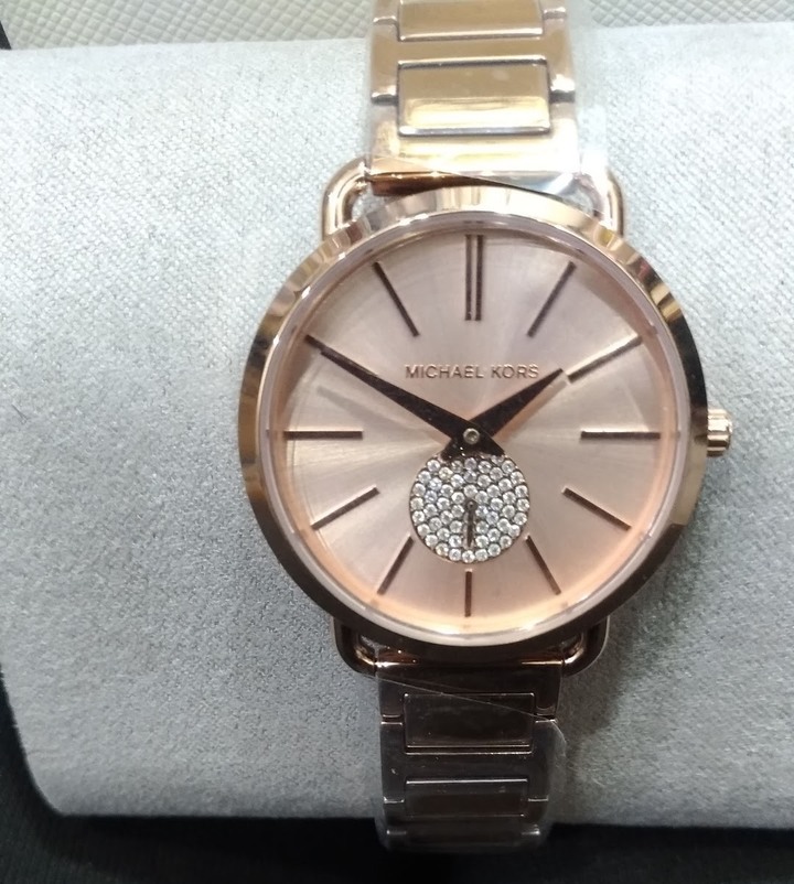 MK MICHAEL KORS 女錶 素面 MK4331 玫瑰金手錶 小圈鑽 時尚 - Mobile01